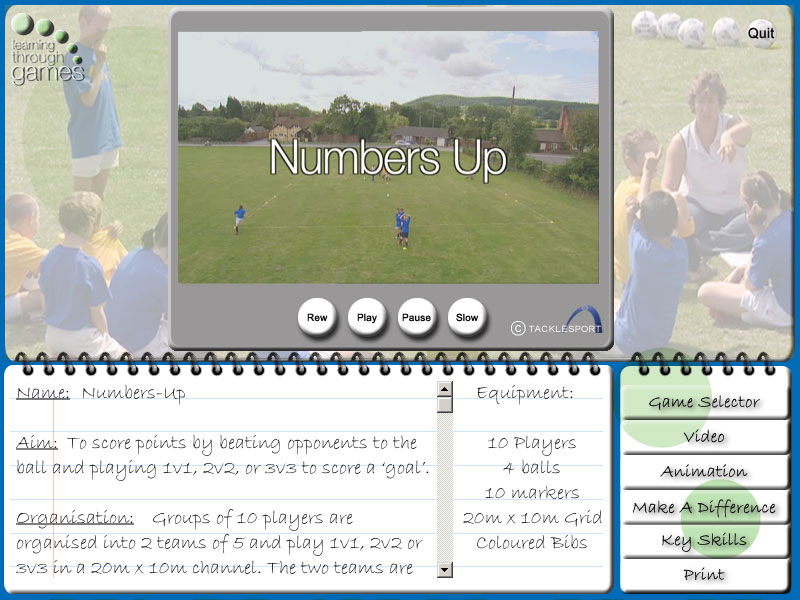 Learning through Games – Football | Tacklesport UK