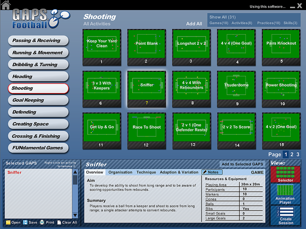 G.A.P.S. Football / Soccer Teaching/Coaching Software | Tacklesport UK